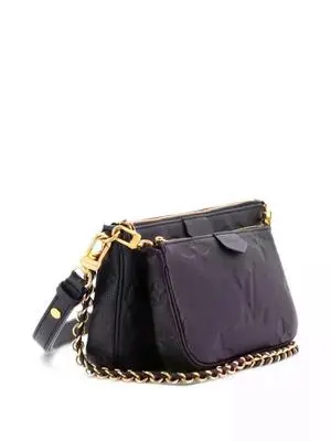 LOUIS VUITTON Multi Pochette Accessoires Monogram Empreinte Giant Crossbody Bag - Black