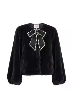 Cinq À Sept Benson Faux-mink Jacket - Black
