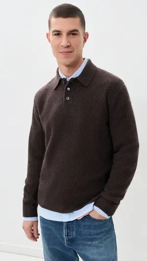 ALEX MILL Carl Polo Cashmere Sweater