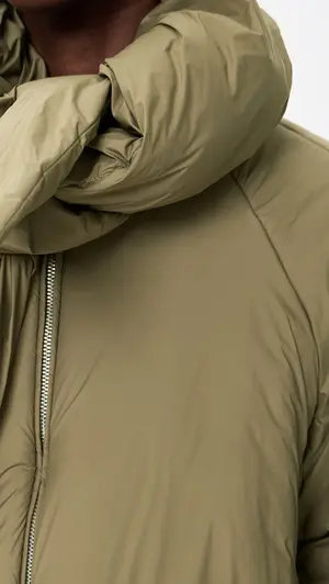 MEIMEIJ Cropped Quilted Scarf Collar Puffer Jacket