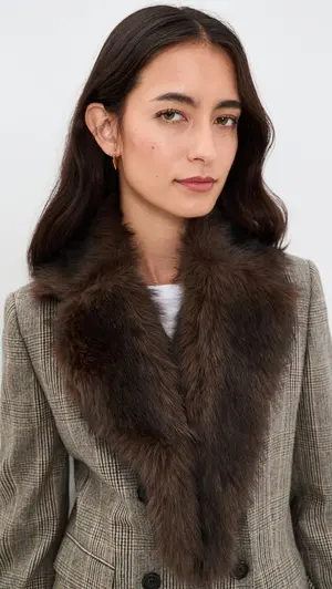 Rag & Bone Mel Faux Fur Lapel Scarf