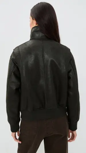 DUNST Aviator Faux Suede Jacket