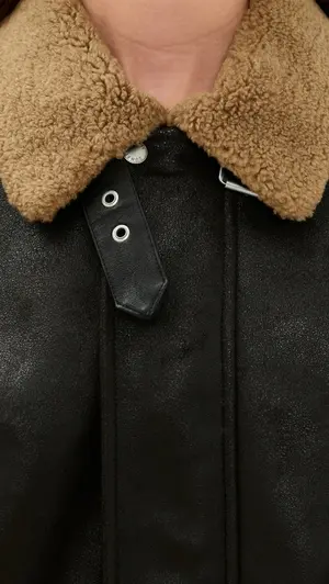 DUNST Aviator Faux Suede Jacket