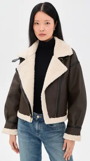 Alpha Industries Grove Relaxed Fitmoto Faux Leather Jacket