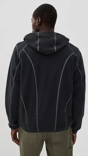 Obey Contrast Stitch Polar Fleece Jacket