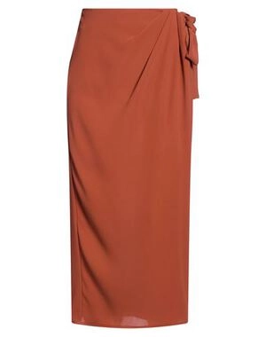 COMPAGNIA ITALIANA Midi Skirt Rust Size Synthetic Fibers - Red