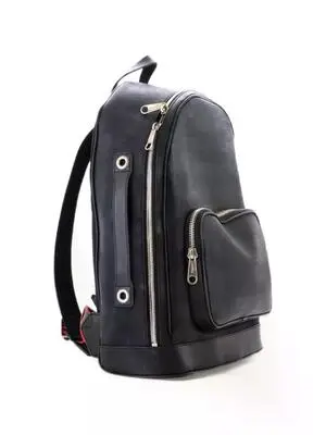 Burberry Front Pocket London Check Coated Canvas With Leather Medium Backpack