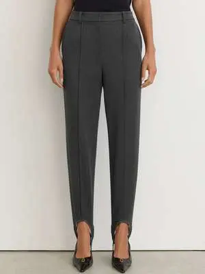 REISS Edan Tailored Slim-fit Stirrup Trousers - Grey
