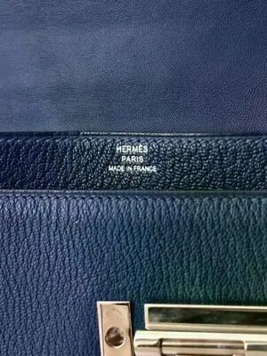 Hermès Verrou Bag Chevre Mysore And Canvas Mini Shoulder Bag - Blue