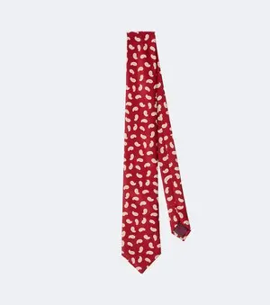 Charvet Paisley Silk Twill Tie - Red