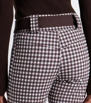 Cordova Sella Belted Gingham Ski Pants