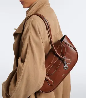 Polo Ralph Lauren Polo Blaze Small Leather Shoulder Bag - Brown