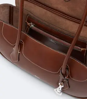 Polo Ralph Lauren Polo Blaze Small Leather Shoulder Bag - Brown