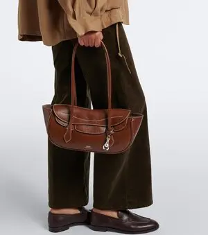 Polo Ralph Lauren Polo Blaze Small Leather Shoulder Bag - Brown