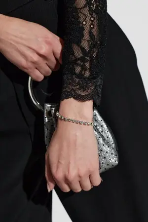 JIMMY CHOO Shimmering Crystal Tennis Bracelet