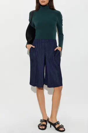 Issey Miyake Fitted Turtleneck Top