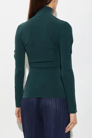 Issey Miyake Fitted Turtleneck Top