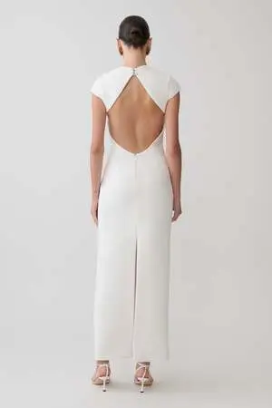 Meshki Briella V Neck Suiting Maxi Dress