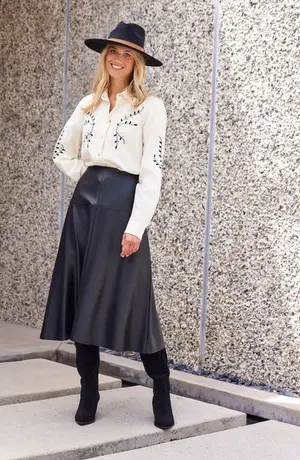 Karen Kane Embroidered Western Button-up Shirt