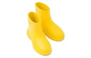 Prada Triangle Logo Rain Boots - Yellow