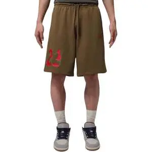 JORDAN Brooklyn Shorts Asia Sizing 'brown Red - Brown/red