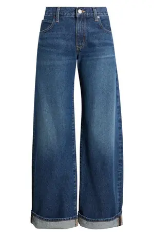 FRAME The Cuffed Low Bow Barrel Jeans
