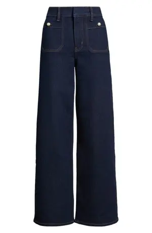 FRAME The Pearl Slim Palazzo Patch Pocket High Waist Wide Leg Jeans