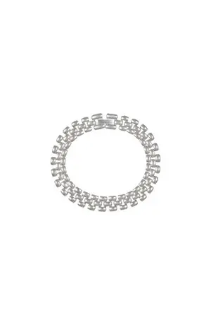 SUSAN CAPLAN 1990s Vintage Watchband Bracelet - Silver