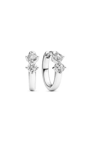 SIF JAKOBS JEWELLERY Princess Creolo Piccolo Cubic Zirconia Earrings - Silver