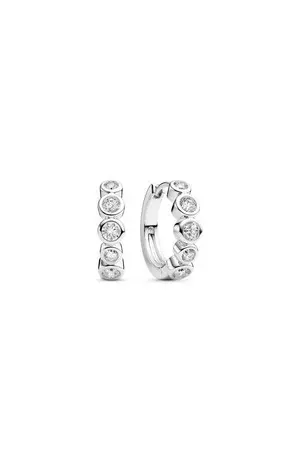 SIF JAKOBS JEWELLERY Sardinien Creolo Piccolo Cubic Zirconia Earrings - Silver