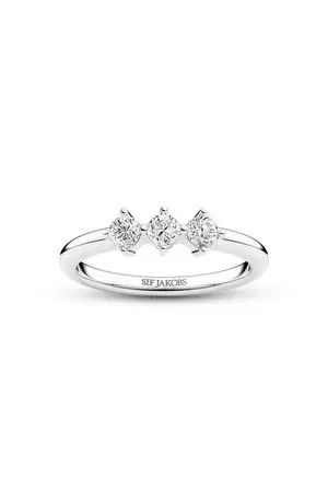 SIF JAKOBS JEWELLERY Princess Cubic Zirconia Ring - Silver