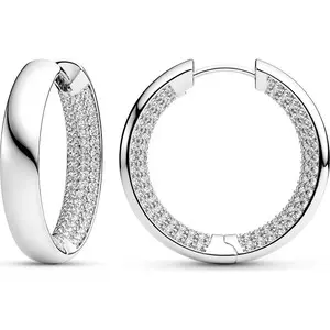 SIF JAKOBS JEWELLERY Melzo Grande Cubic Zirconia Earrings - Silver