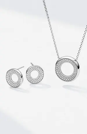 SIF JAKOBS JEWELLERY Melzo Cubic Zirconia Necklace - Silver