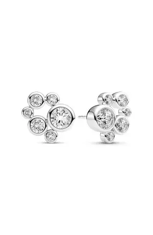 SIF JAKOBS JEWELLERY Sardinien Sei Cubic Zirconia Earrings Silver
