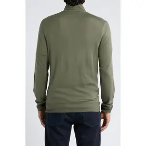 Canali Quarter Zip Wool Sweater - Green