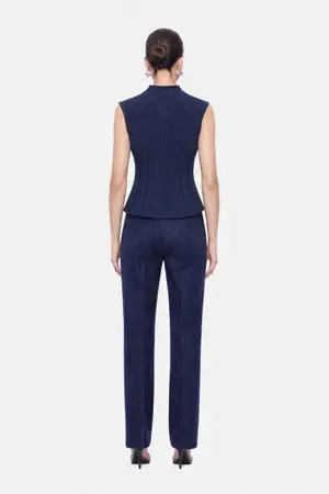 NOCTURNE Pinstripe Straight Leg Trousers