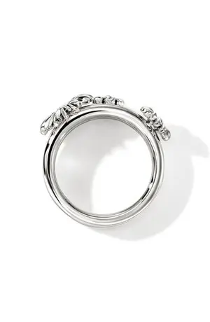 John Hardy B&f X Jh Wildflower Stacking Rings, Sterling Lab Grown Diamond
