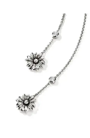 John Hardy B&f X Jh Wildflower Drop Chain Earrings, Sterling