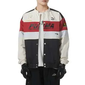 PUMA Colorblock Retro Track Jacket 'black Red