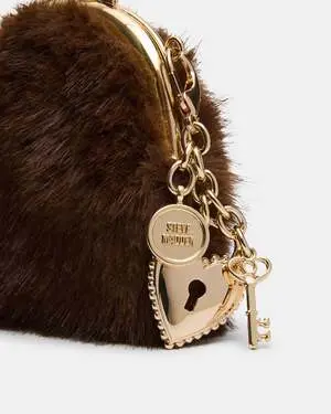 Steve Madden Feyre Faux Fur Wallet - Brown