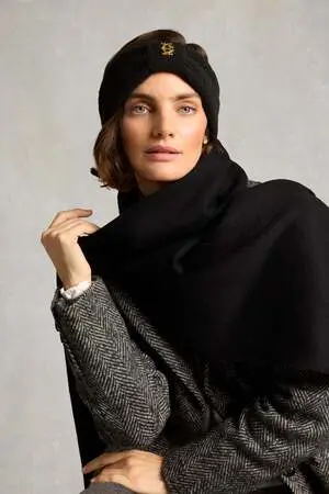 Holland Cooper Knitted Bow Headband - Black