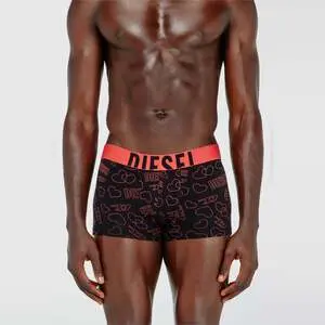 DIESEL® Three-pack Boxer Briefs With Heart Print - Multicolor