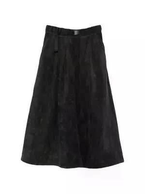 SNOW PEAK Corduroy Belted Skirt