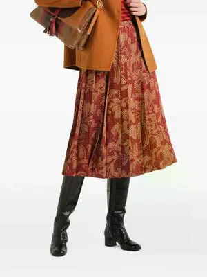 Malìparmi Sweet Foliage Pleated Skirt