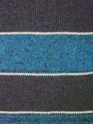 Paul Smith Blue And Stripe Lambswool Scarf