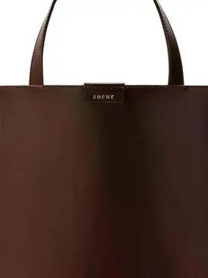 Soeur Logo-plaque Leather Tote Bag