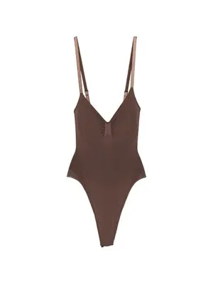 SKIMS Seamless Thong Bodysuit - Brown