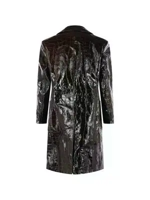 Junya Watanabe Crocodile-effect Double-breasted Coat