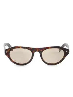 Prada Oval-frame Sunglasses - Brown