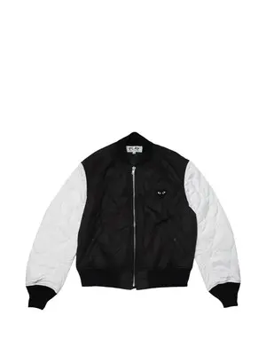 Play Comme Des Garcon Emblem Bomber Jacket - Black